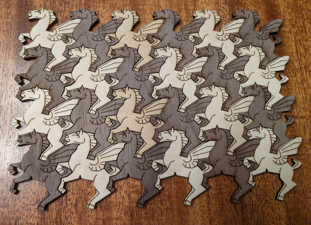 Wooden Horse Tessellation Puzzle - Etsy