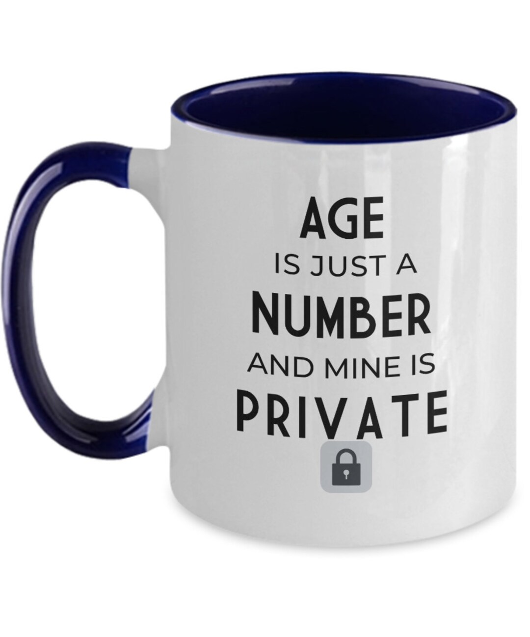 Age is Just a Number Mug, Age Gag Gift, Birthday Gift for Grandma ...