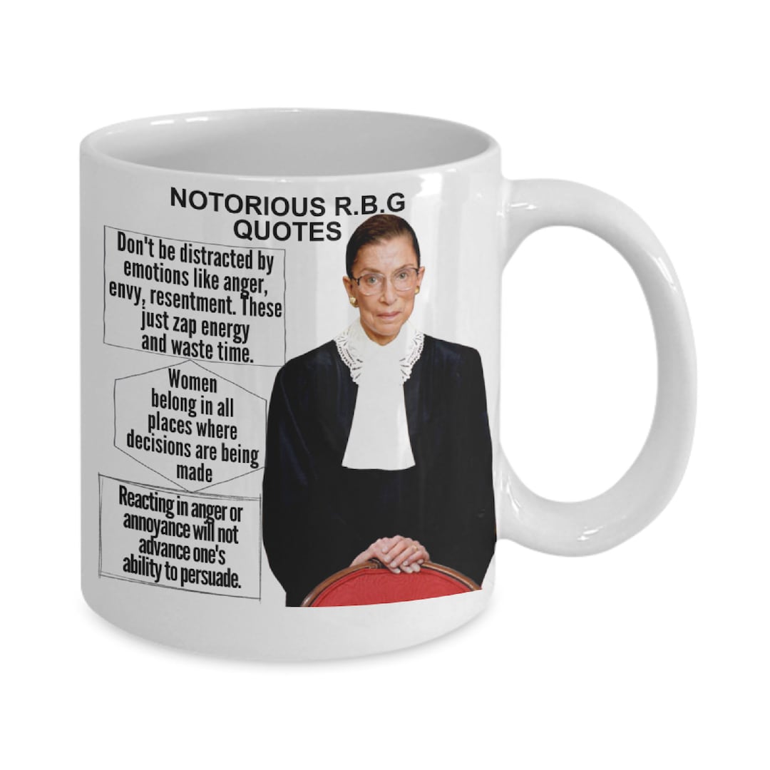 Notorious RBG Quotes Coffee Cup, Ruth Bader Ginsburg Quotes Mug ...