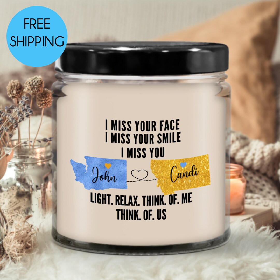 I Miss You Gift, I Miss You Candle, I Miss Your Face, Free Shipping ...