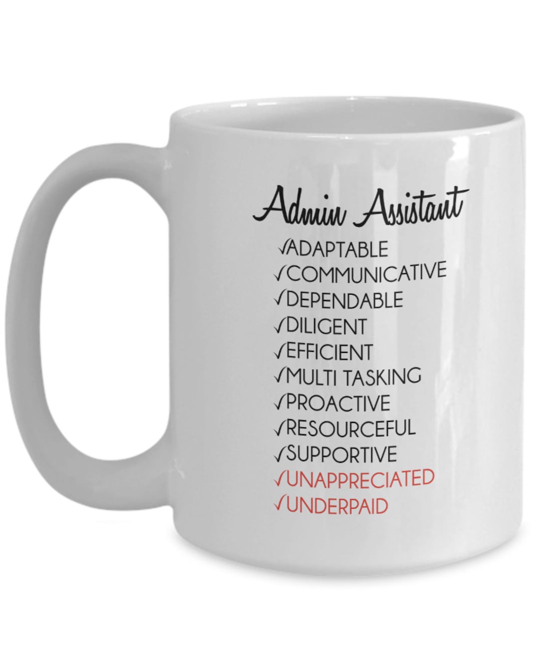 Funny Admin Gift, Administrative Professionals Day Mug, Sarcastic ...