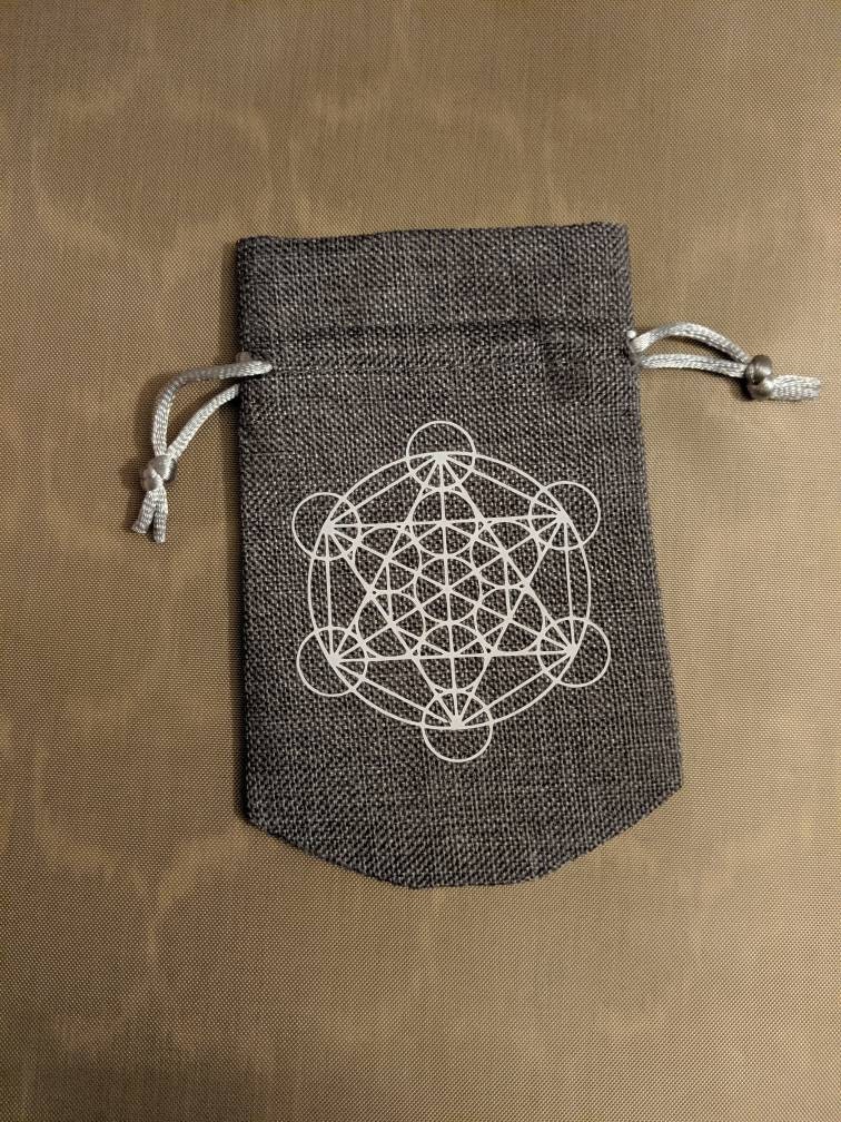 Crystal Pouch Grid, Crystal Grid Bag, Gemstones Carry Bag, Seed of Life ...