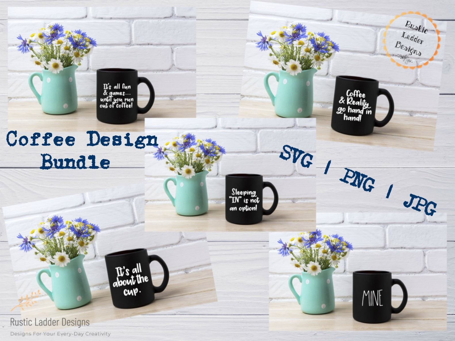 Coffee Mug SVG Bundle Svg Bundle Mug SVG Coffee Mug Cut - Etsy