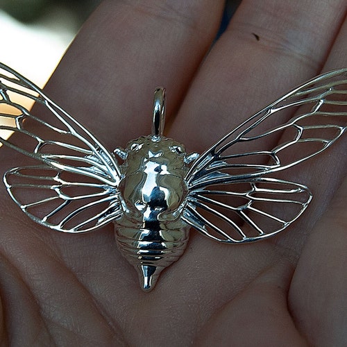 Cicada Silver Pendant Cicada Gold Necklace Cicada Jewelry - Etsy