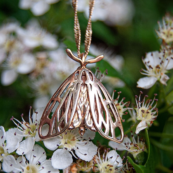 Moth Necklace - Etsy