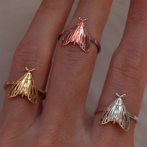Moth Ring - Etsy