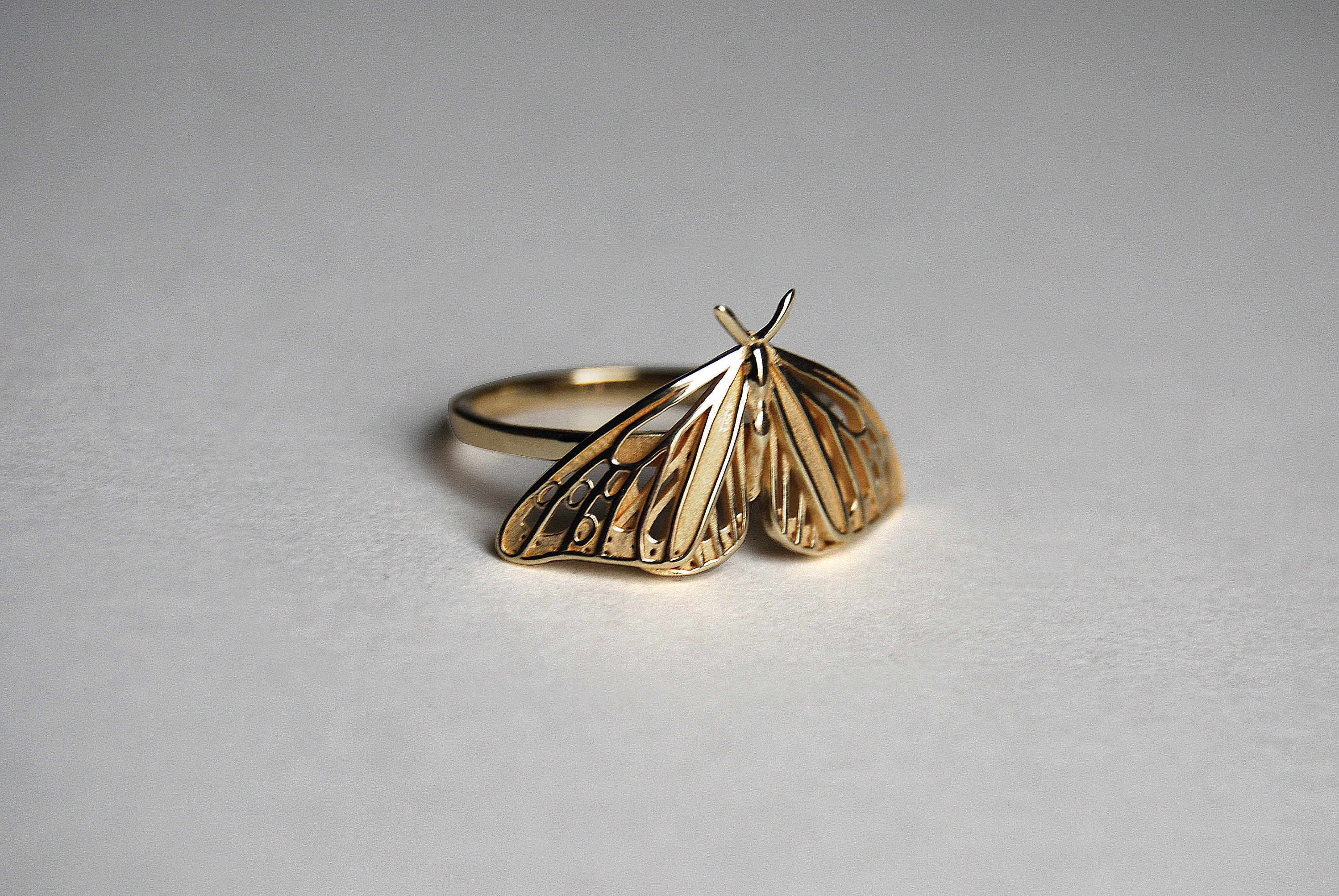 Gold Plated Monarch Butterfly Ring: Sterling Silver Jewelry - Etsy
