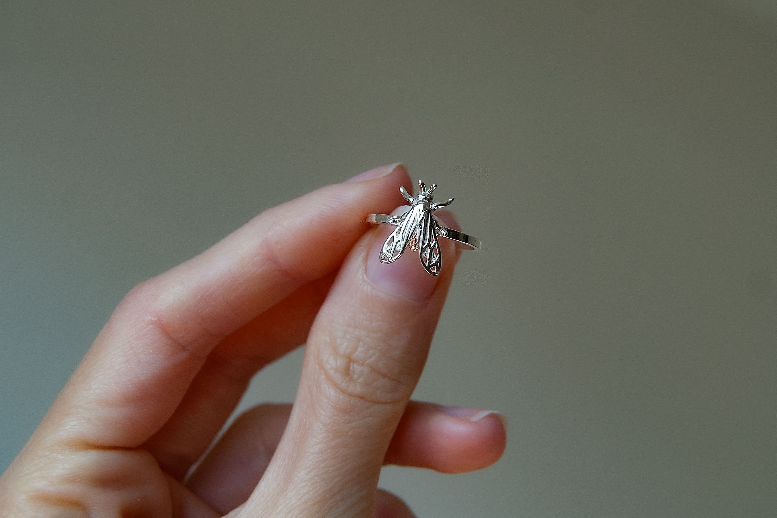 Wasp Silver Ring Sterling Silver Bee Bee Jewelry Gold Wasp - Etsy