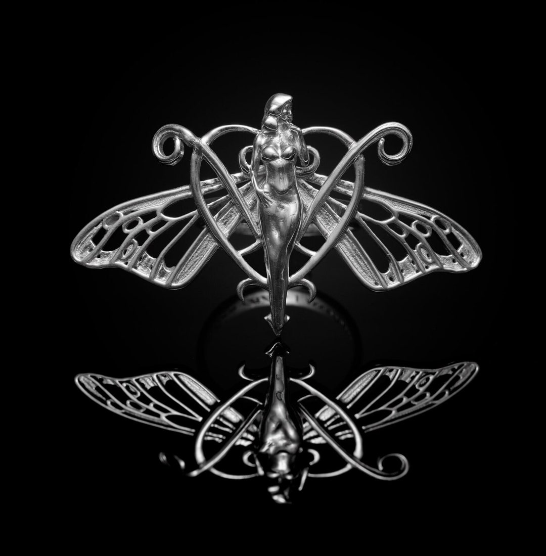 Monarch Butterfly Nymph Ring, Sterling Silver - Etsy