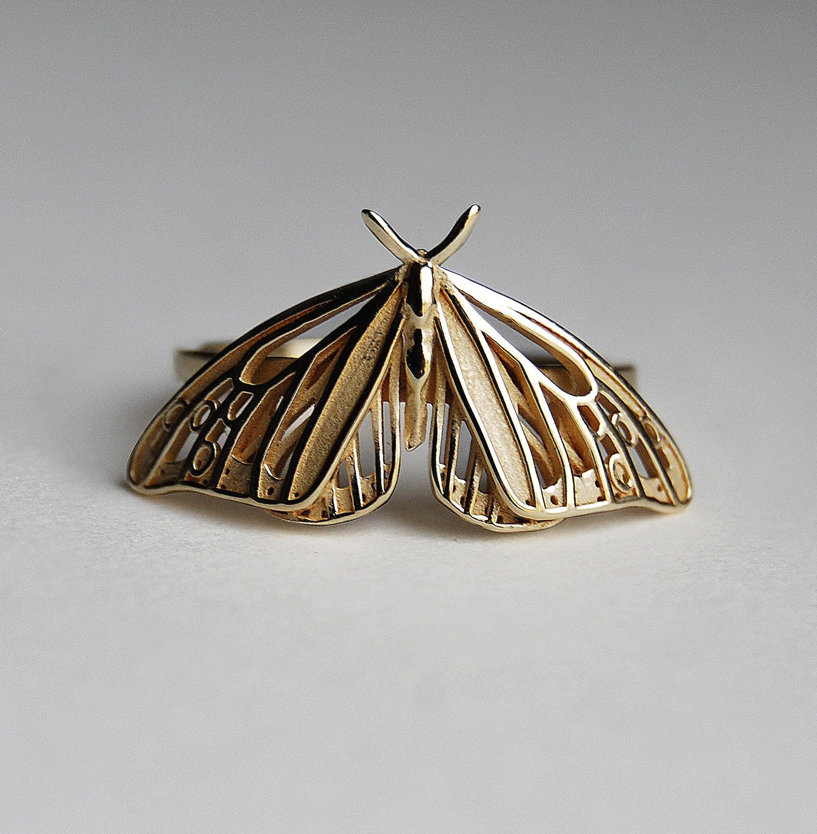 Gold Plated Monarch Butterfly Ring: Sterling Silver Jewelry - Etsy