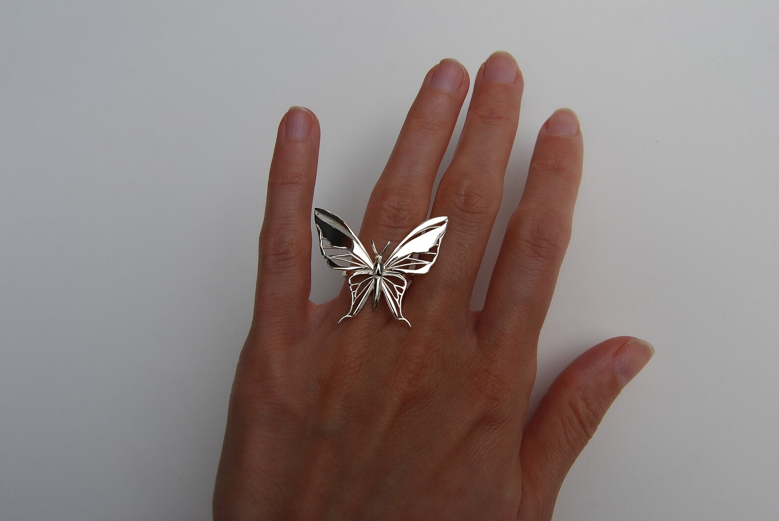 Sterling Silver Birdwing Butterfly Ring: Handmade Insect Jewelry - Etsy