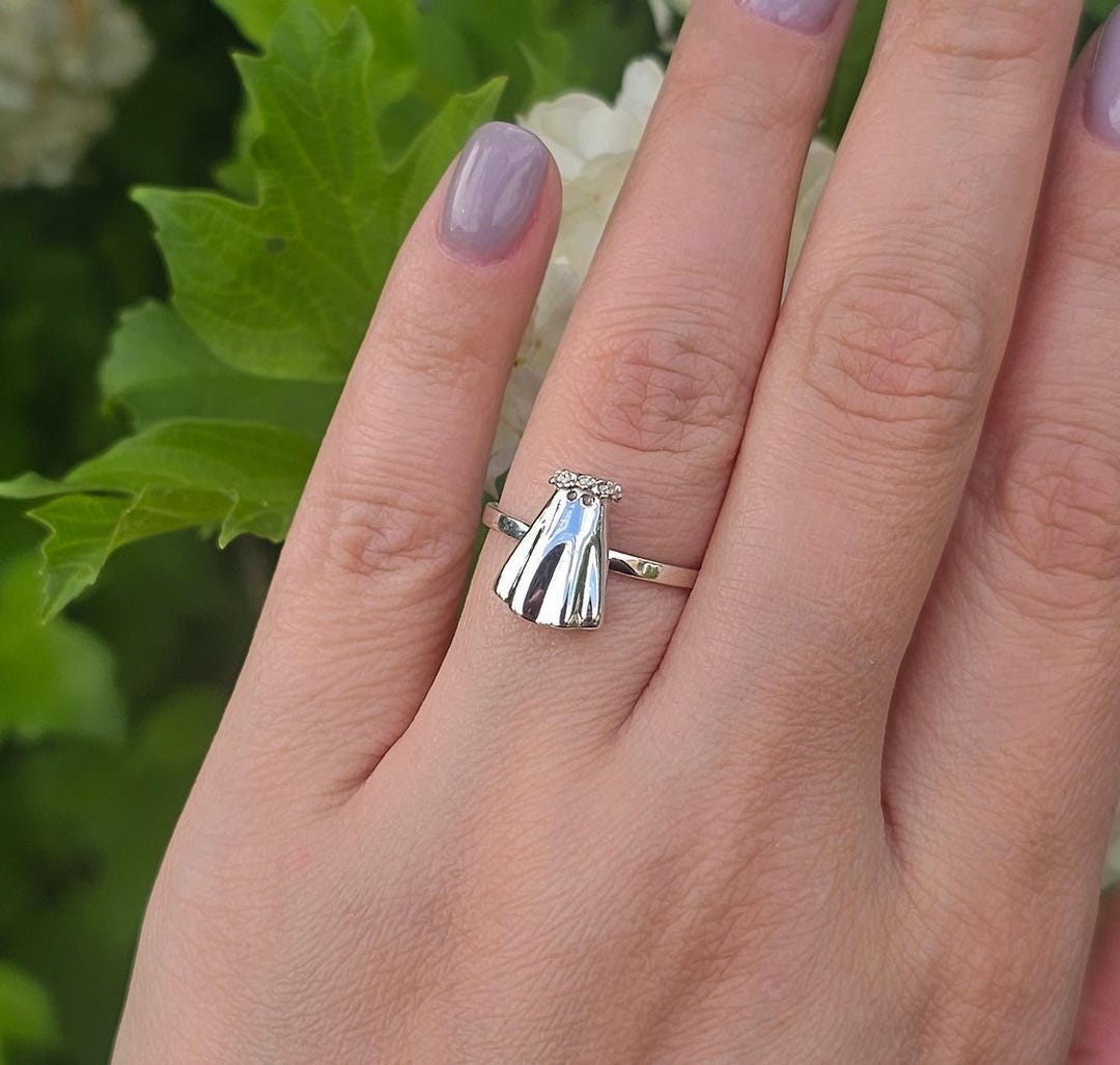 Spring Ghost Ring, Sterling Silver Ghost Ring, Phantom Ring, Gold Ghost ...