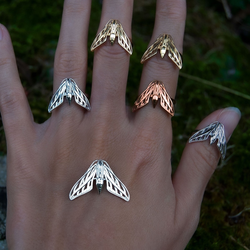Moth Ring - Etsy