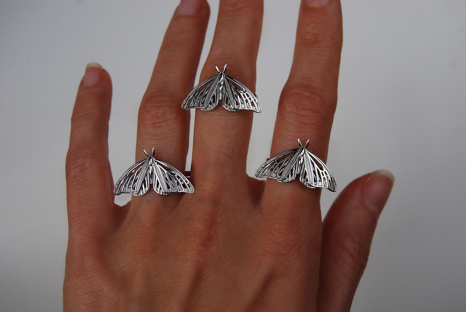 Gold Plated Monarch Butterfly Ring: Sterling Silver Jewelry - Etsy