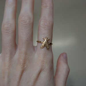 Wasp Silver Ring, Sterling Silver Bee, Bee Jewelry, Gold Wasp Ring ...