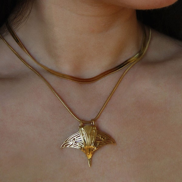 Stingray Manta Ray Necklace - Etsy