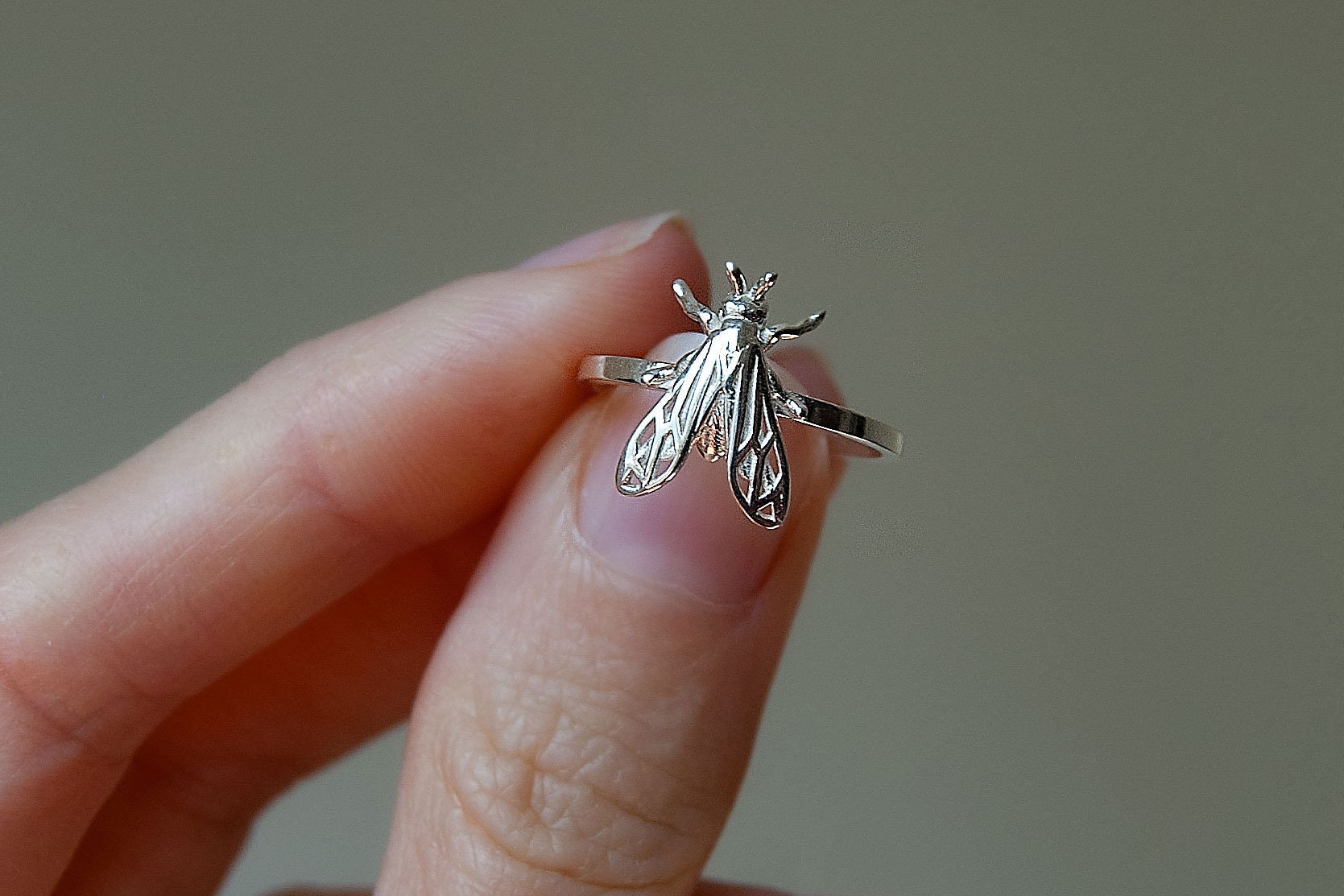 Wasp Silver Ring Sterling Silver Bee Bee Jewelry Gold Wasp - Etsy