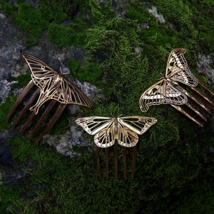 Monarch Butterfly Hair Comb: 14k Gold Bridal Headpiece - Etsy