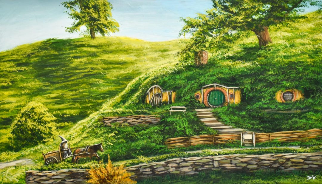 The Shire Print, Lord of the Rings, the Hobbit, Lord of the Rings Art ...