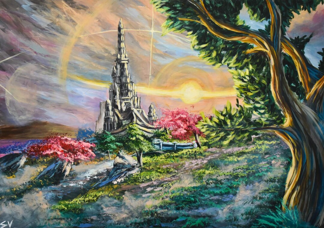 Mystical Palace Print, Gaming, Game Art, Video Game, Videogames, Fanart ...