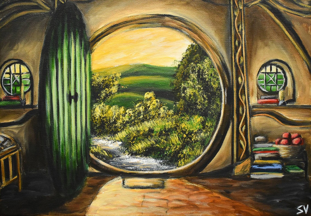 Bag End Print, the Hobbit, Lord of the Rings, the Hobbit Fanart, Lord ...