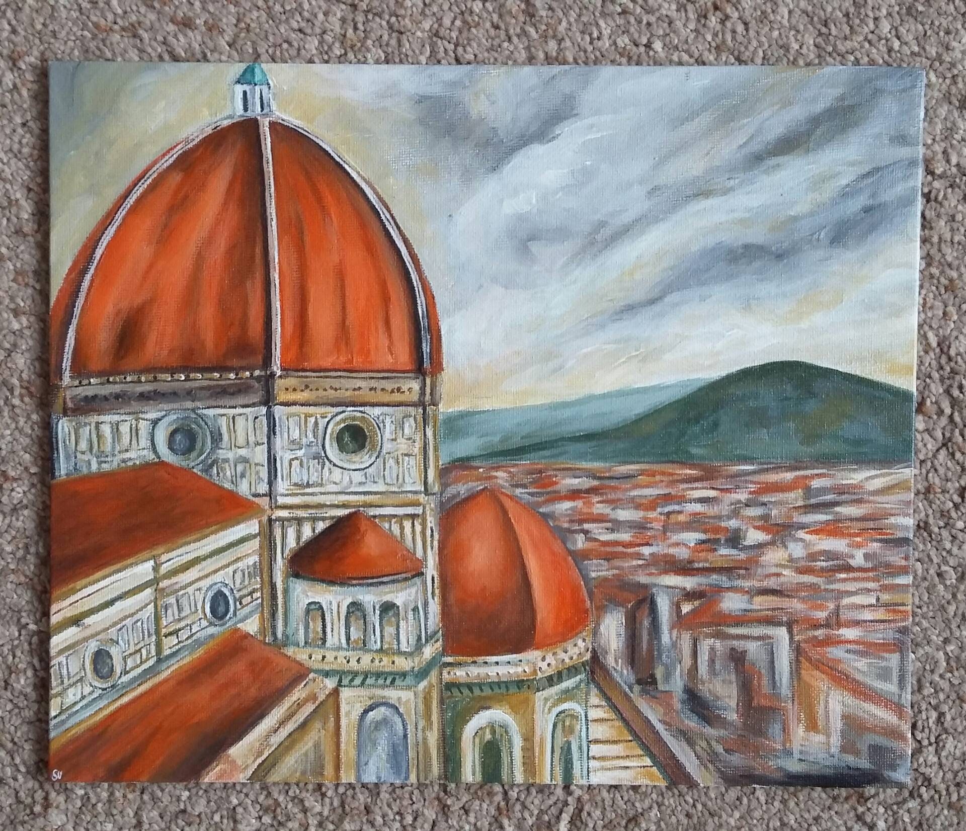 Florence Art Acrylic Painting Painting Landscape - Etsy