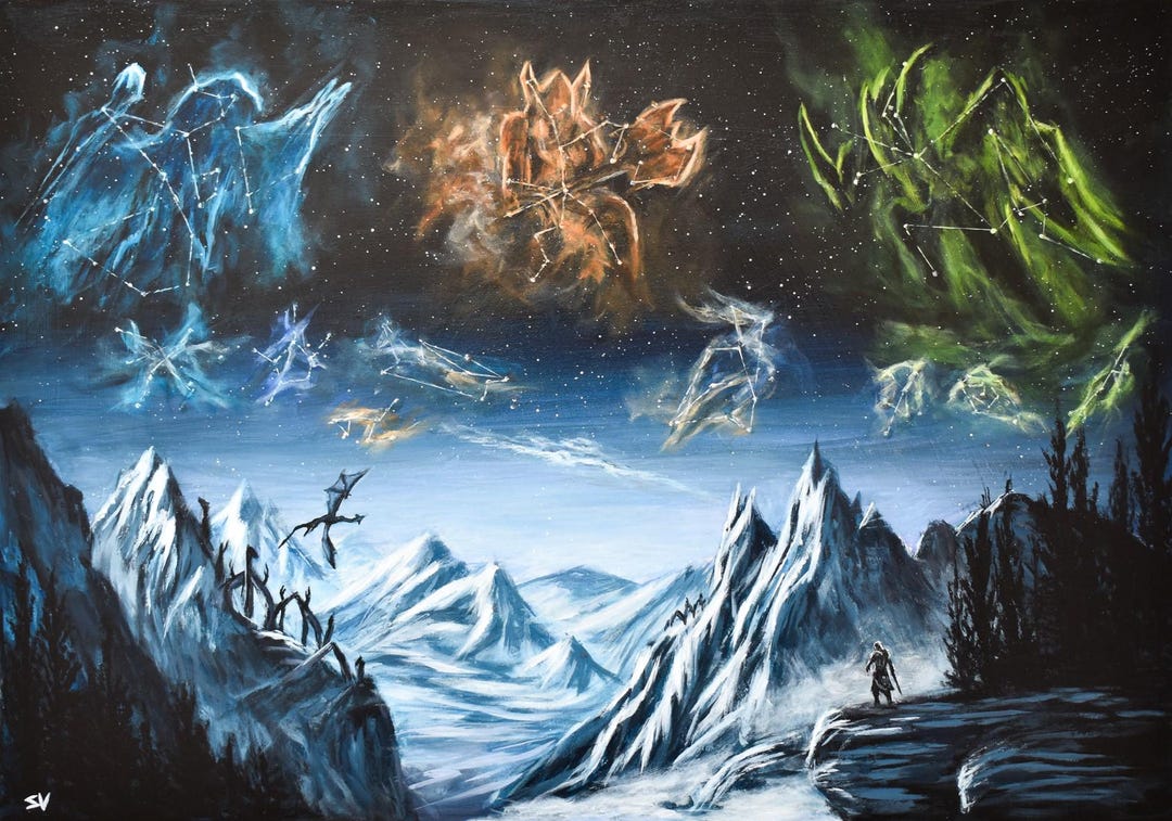 Skyrim Skill Tree Print, Skyrim, Skyrim Art, Elder Scrolls Online ...