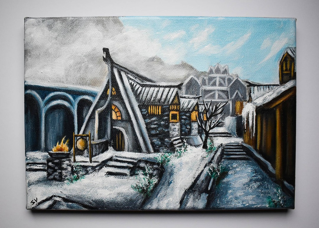Windhelm, Skyrim, Skyrim Art, Skyrim Painting, Elder Scrolls, Eso ...