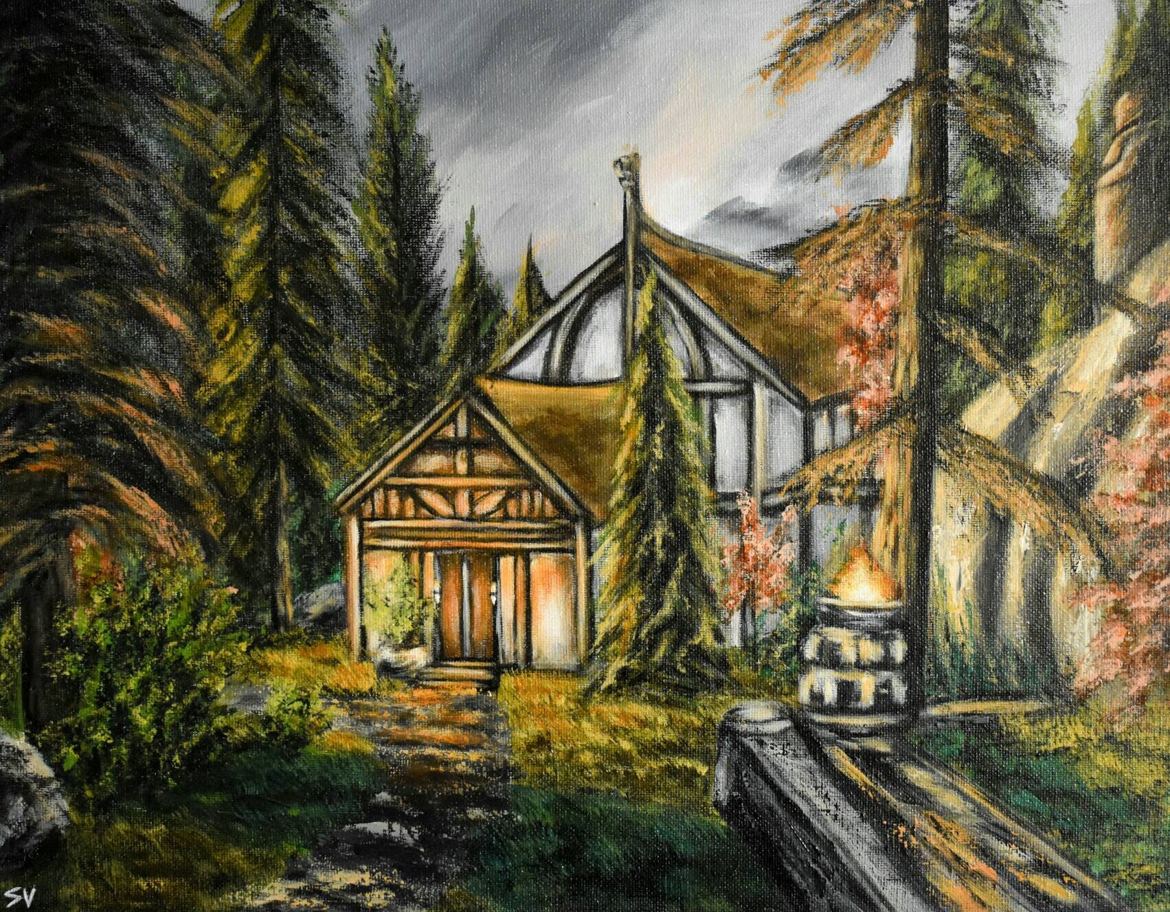 Lakeview Manor Print, Skyrim, Skyrim Art, Skyrim Fanart, Eso, Elder ...