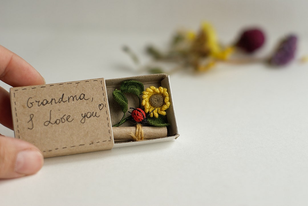 Personalized Mothers Day Gift Box With Miniature Ladybug With Sunflower ...