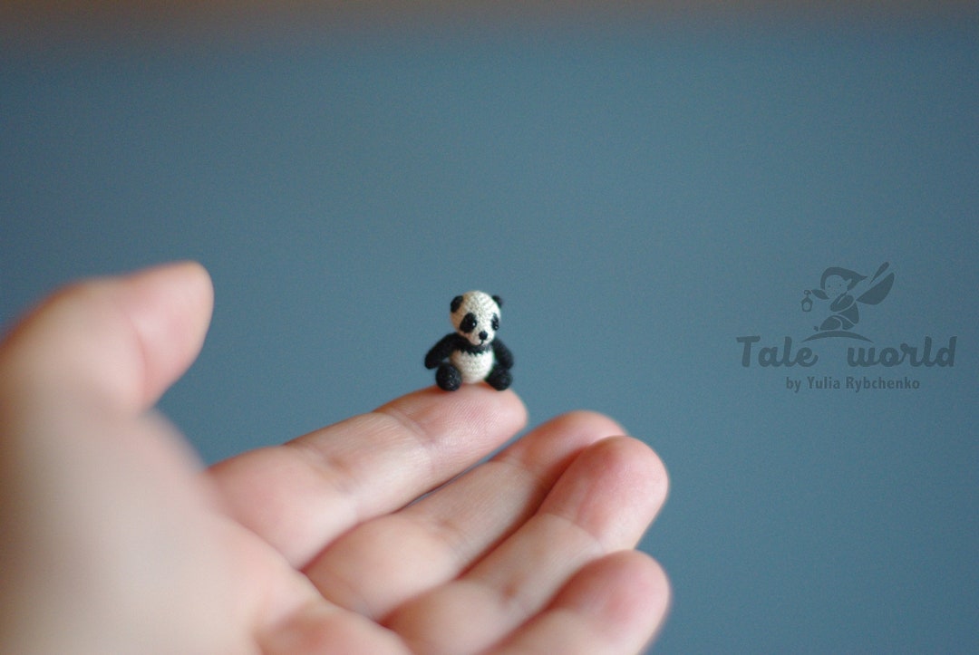Micro Miniature Panda Crochet Bear: Tiny Cute Things, Tiny Cute Gifts ...