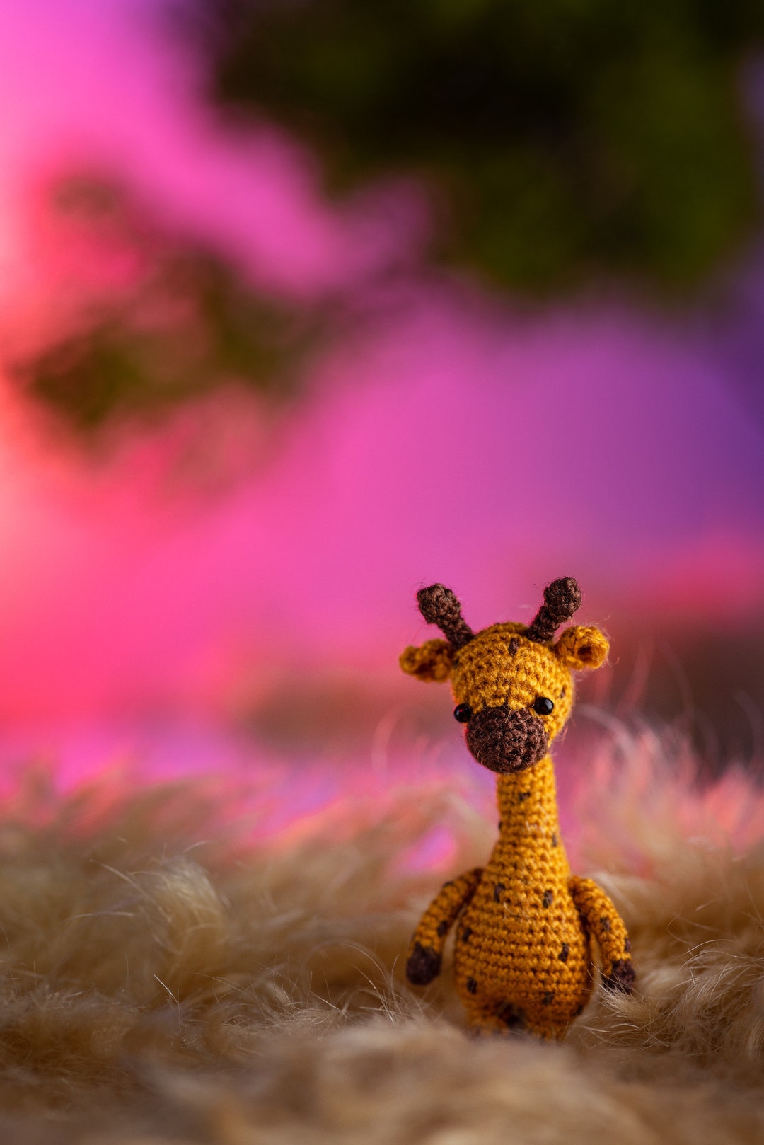 Tiny Crochet Animal Giraffe Micro Miniature Tiny Cute Gifts: Mini Micro ...
