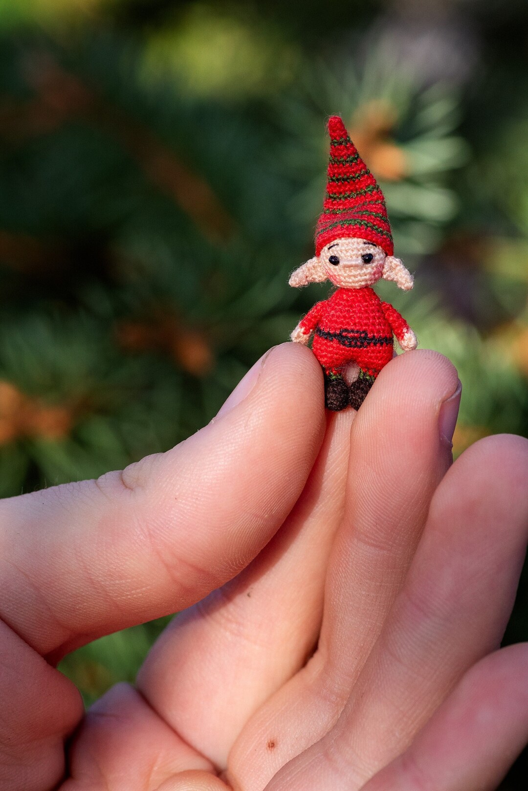 Miniature Christmas Elf – Tiny Crochet Elf Doll – Amigurumi Holiday ...