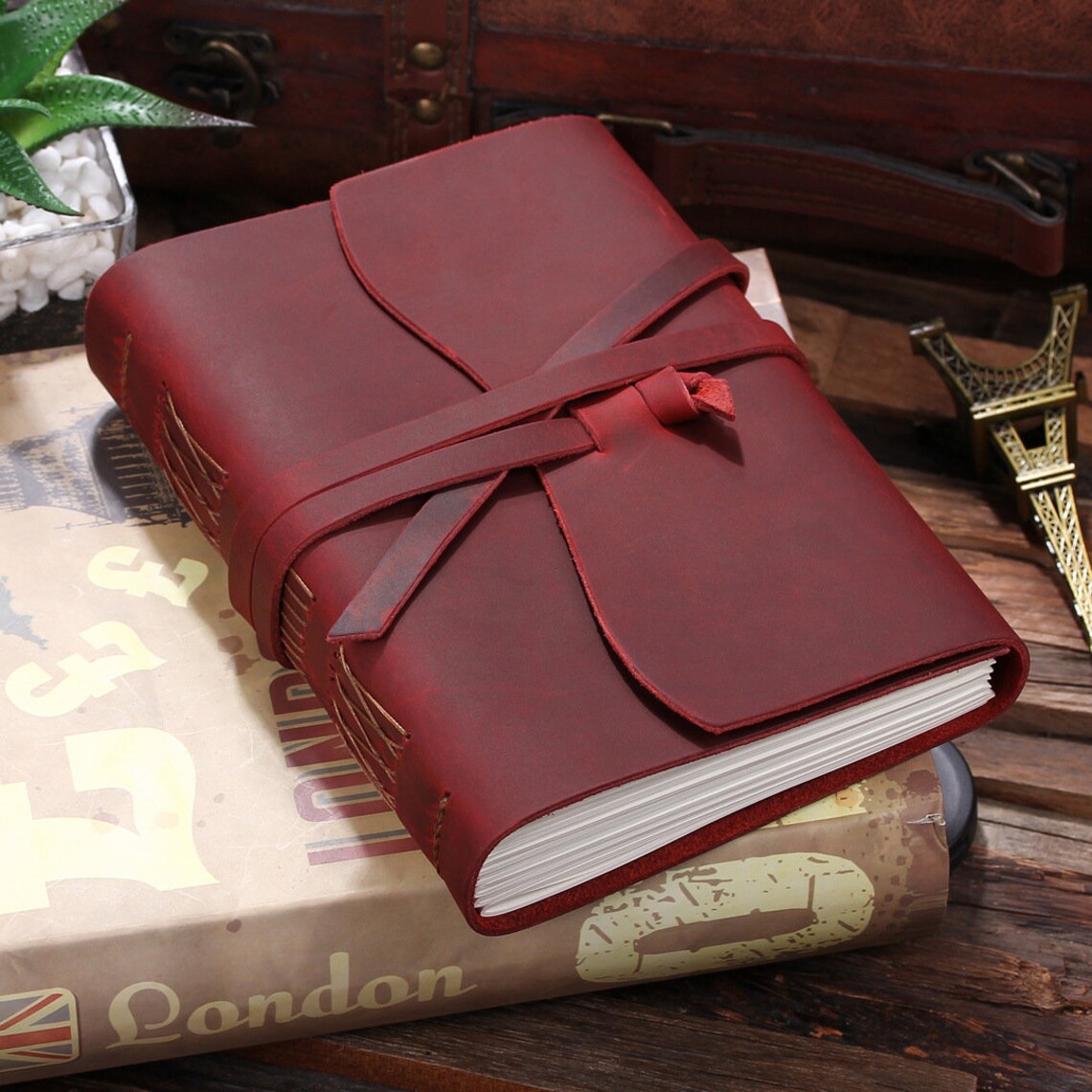 Leather Journal-handmade Sketchbook. Leather Bound Journal -leather ...