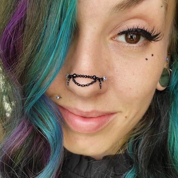 Heart Nose Chain - Etsy