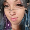 Nose Bridge Cuff, Without Piercing, Face Harness Jewel in Chains: Gold ...