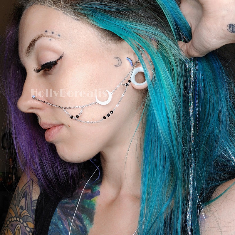 Ear to Nose Chain - Etsy