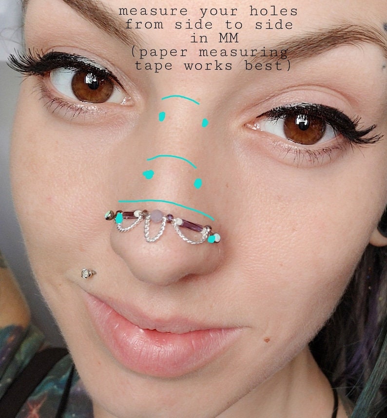 11 OF WANDS Nose Chain - Etsy