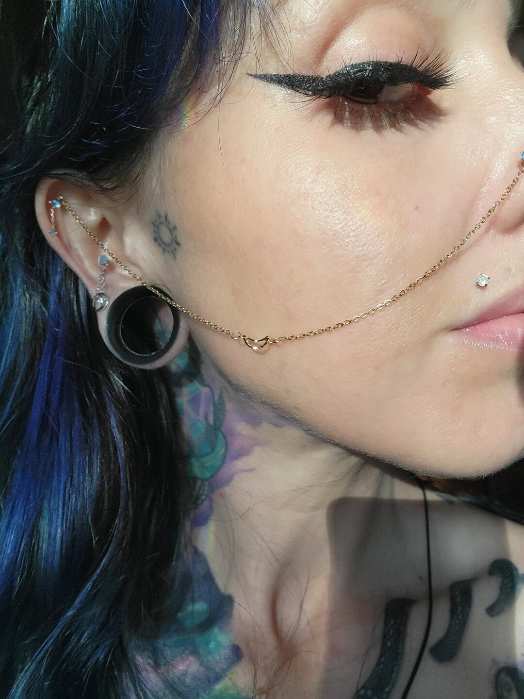 CELESTIAL MOON Face Chain - Etsy