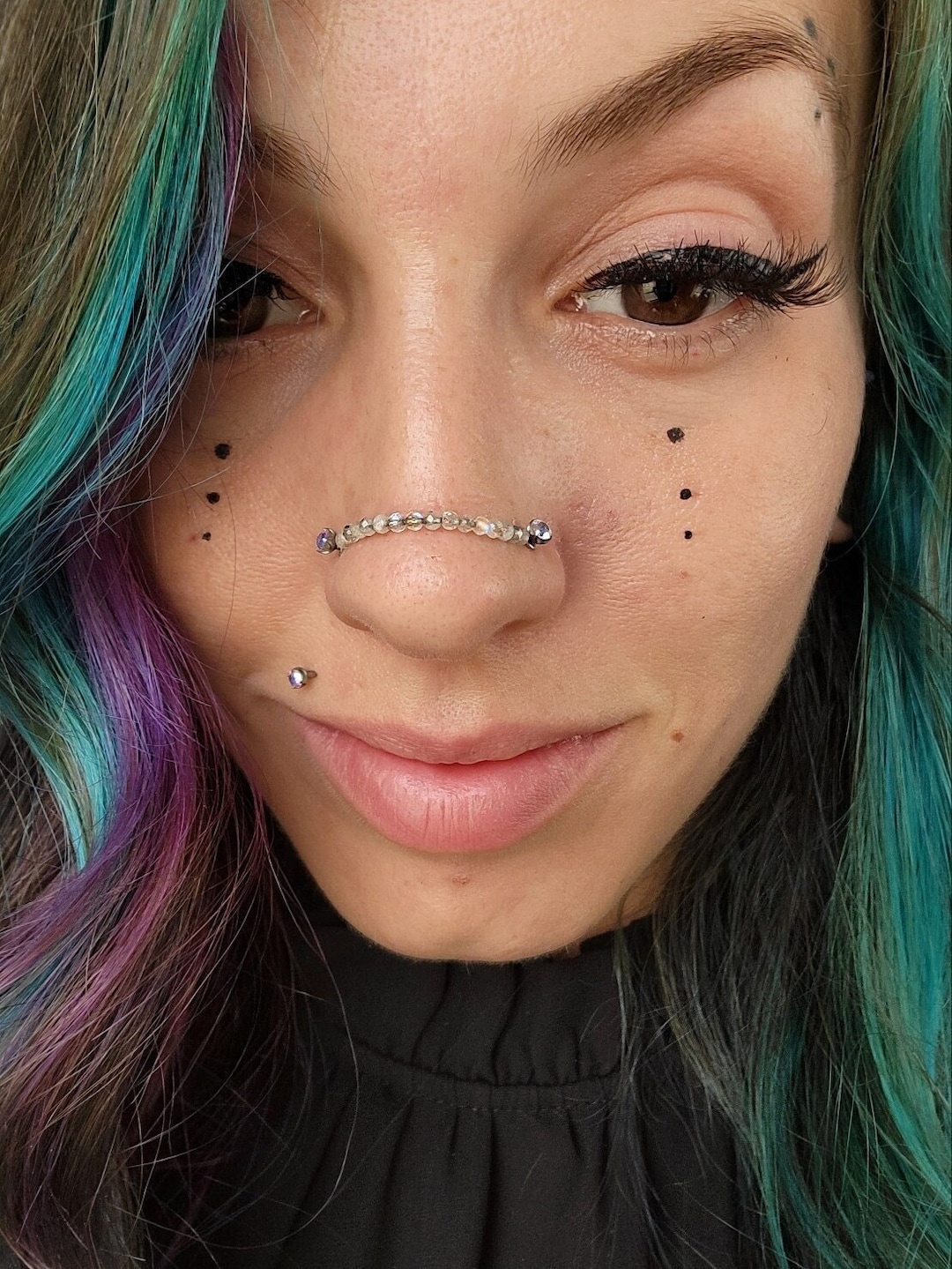 M[oonstone] Nose Chain - Etsy