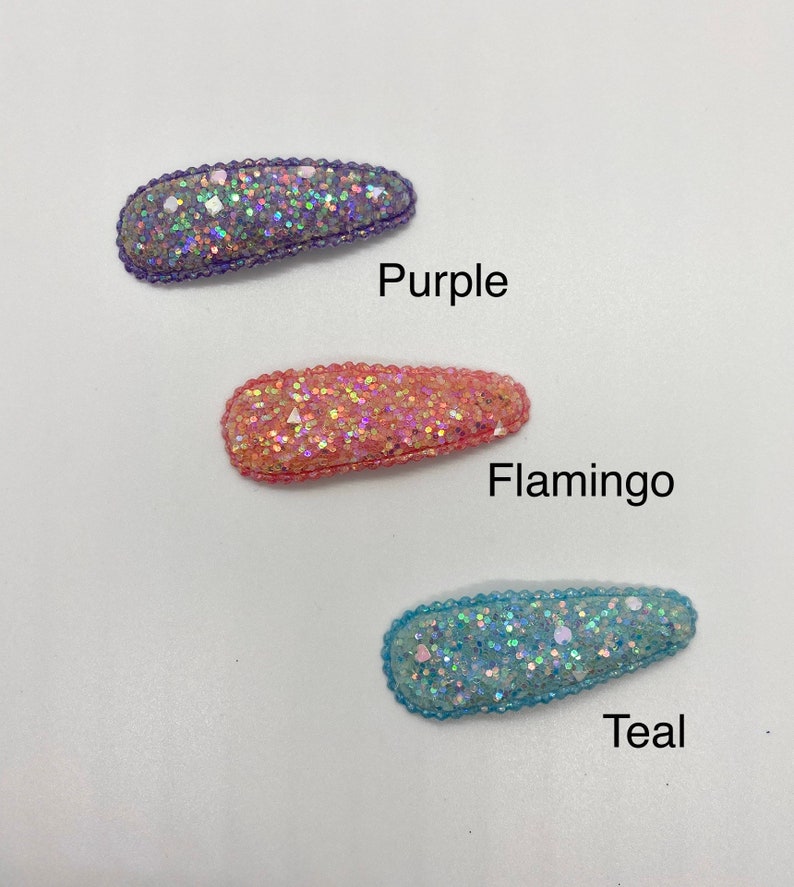 Geometric Glitter Snap Clips | Etsy