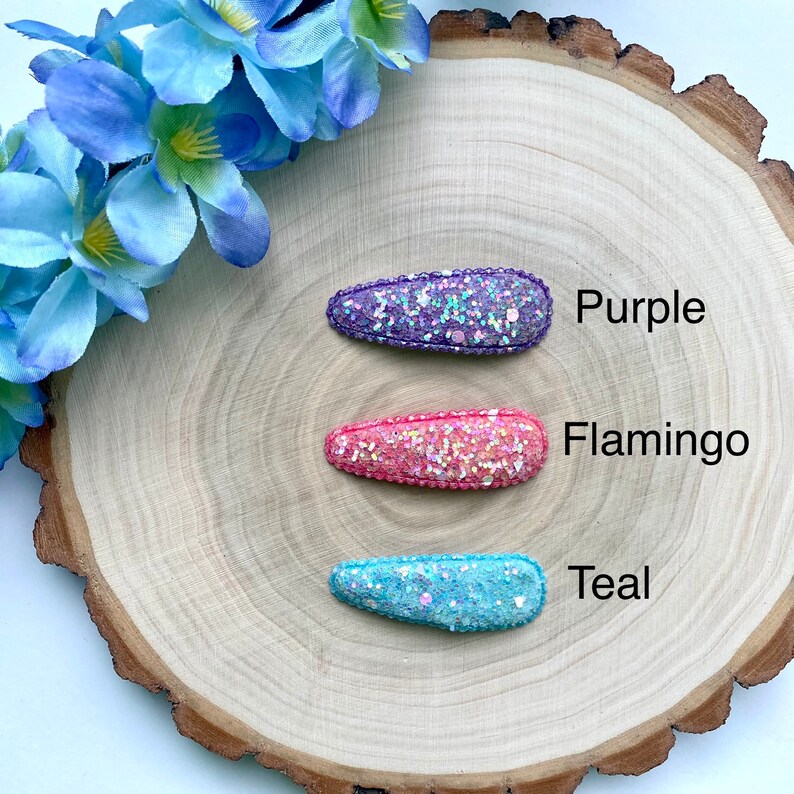 Geometric Glitter Snap Clips - Etsy