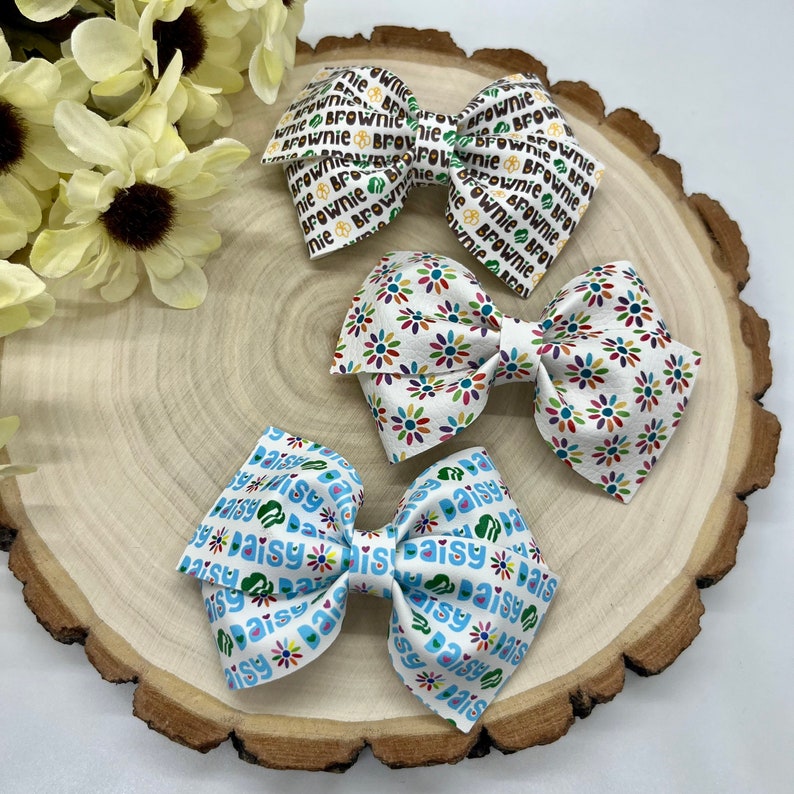 Girl Scout Daisy & Brownie Hair Bow - Etsy