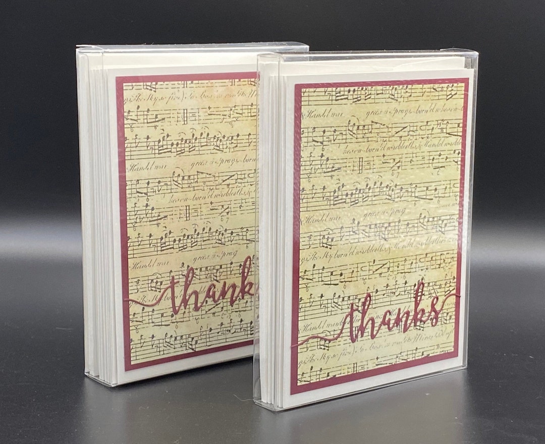 Sheet Music Thank You Cards-mulled Wine - Etsy