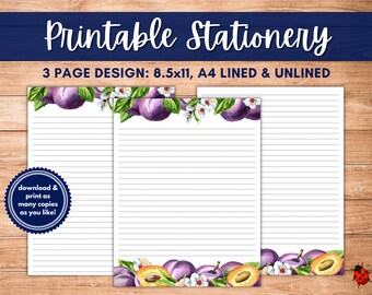 Kawaii Stationery Printable for Kids Printable Letter Writing - Etsy
