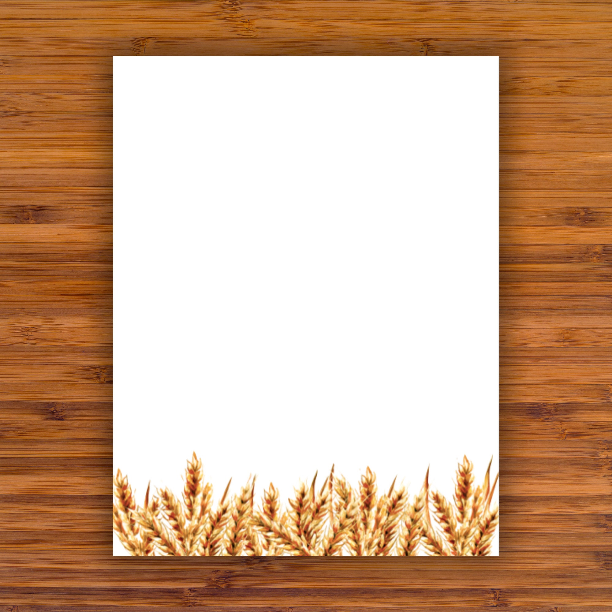 Printable Stationery: Golden Wheat A4 8.5x11 Instant | Etsy