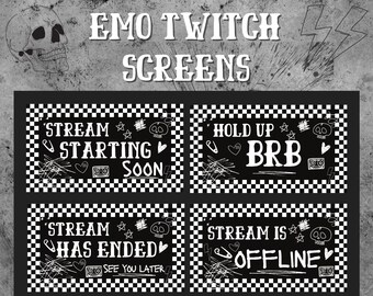 Twitch Overlay Package Emo - Etsy