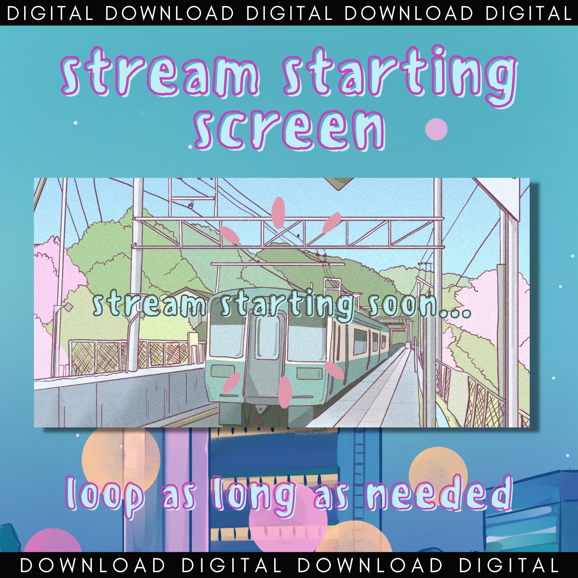 Simple Anime Themed Animated Video Game Streaming Screens - Etsy