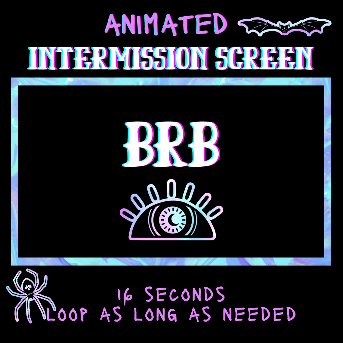 Holographic Emo Themed Animated Video Game Streaming Screens, Stream ...