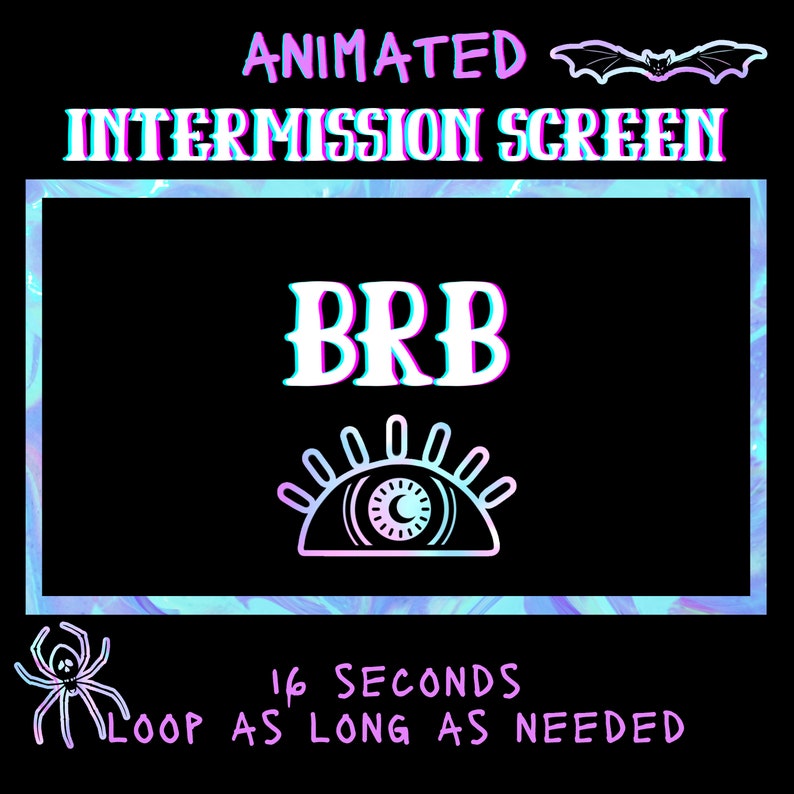 Holographic Emo Themed Animated Video Game Streaming Screens, Stream ...